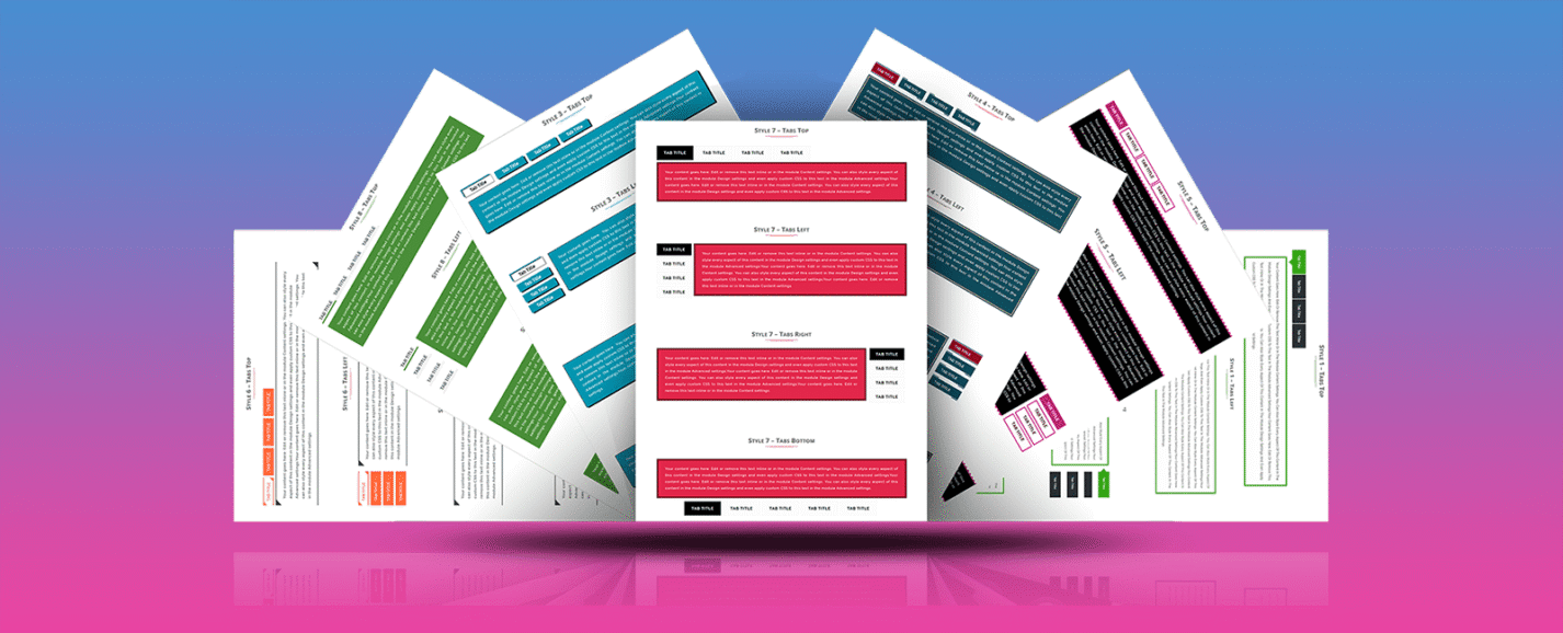 Divi Tabs Module Bundle 1 | 10 New Design At Divi-childthemes.com
