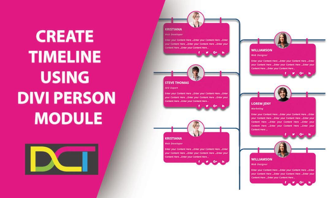 Create TimeLine Using Divi Person Module | Divi-Childthemes.com