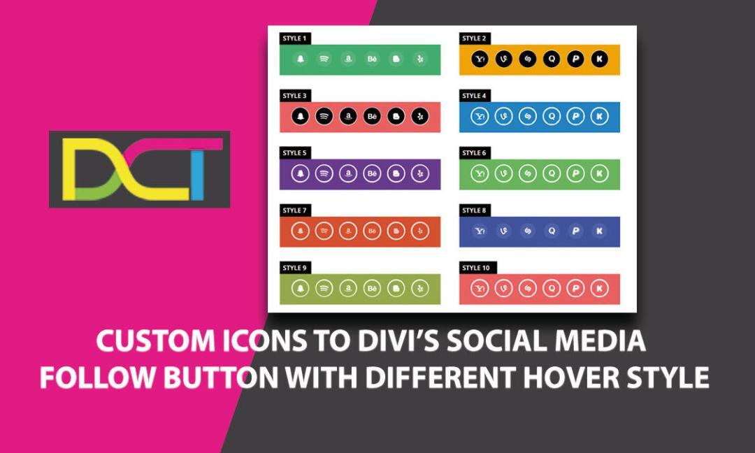 Custom Icons to Divi’s Social Media Follow Button With Different Hover ...