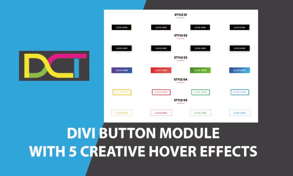 DIVI Button Module With 5 Creative Hover Effects | Divi-childthemes.com
