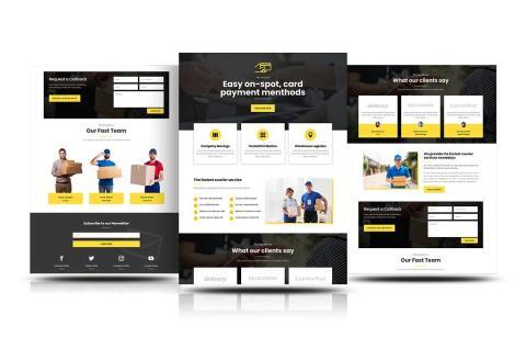 Free Divi Delivery Service Layout | Divi-Childthemes.com