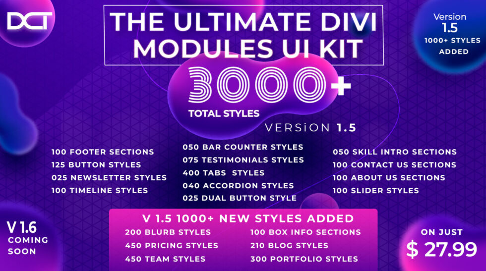 The Ultimate Divi Modules Ui Kit | Divi-Childthemes.com