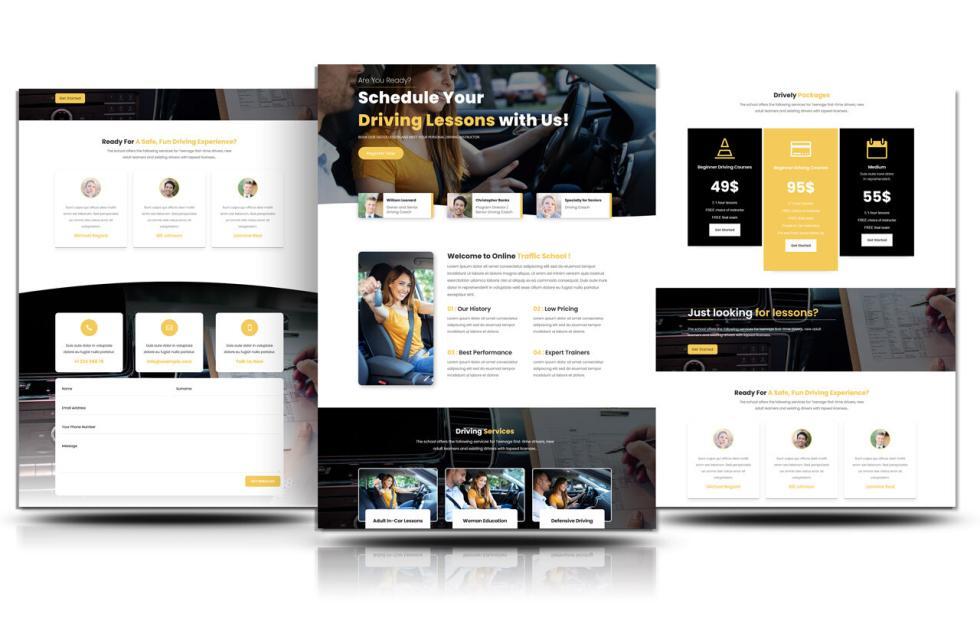 Free Divi Driving School Layout | Divi-Childthemes.com