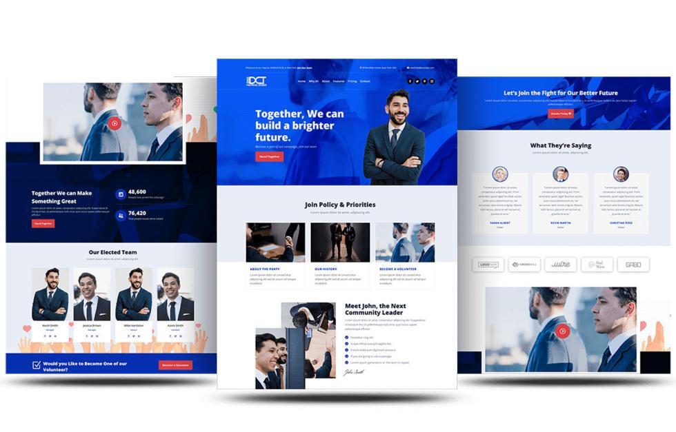 Free Divi Political Candidate Layout | Divi-Childthemes.com