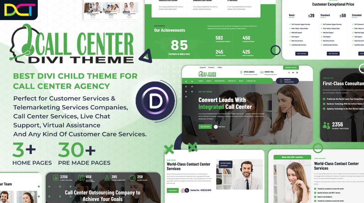 Divi Call Center Theme | Divi-Childthemes.com