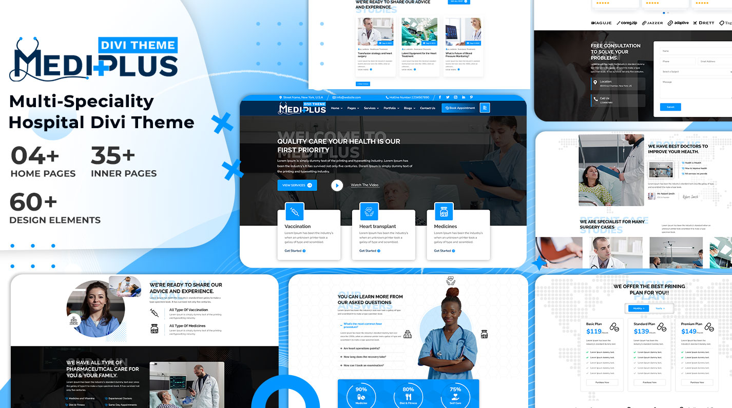 Mediplus Divi Medical Theme | Divi-Childthemes.com